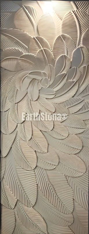 Leaf Pattern Stone Carving Panels | EarthStona