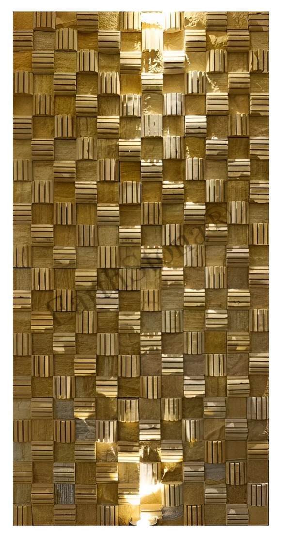 Yellow Black Mosaic | Natural Stone Wall Cladding | EarthStona